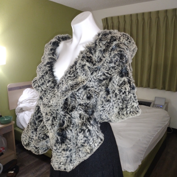 vincenza | Sweaters | Rabbit Rex Fur Poncho | Poshmark